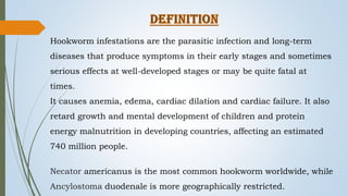 Slide to define about Hookworm infestation | PDF