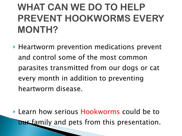 Woodstock Vet Clinic-Hookworms | PPT