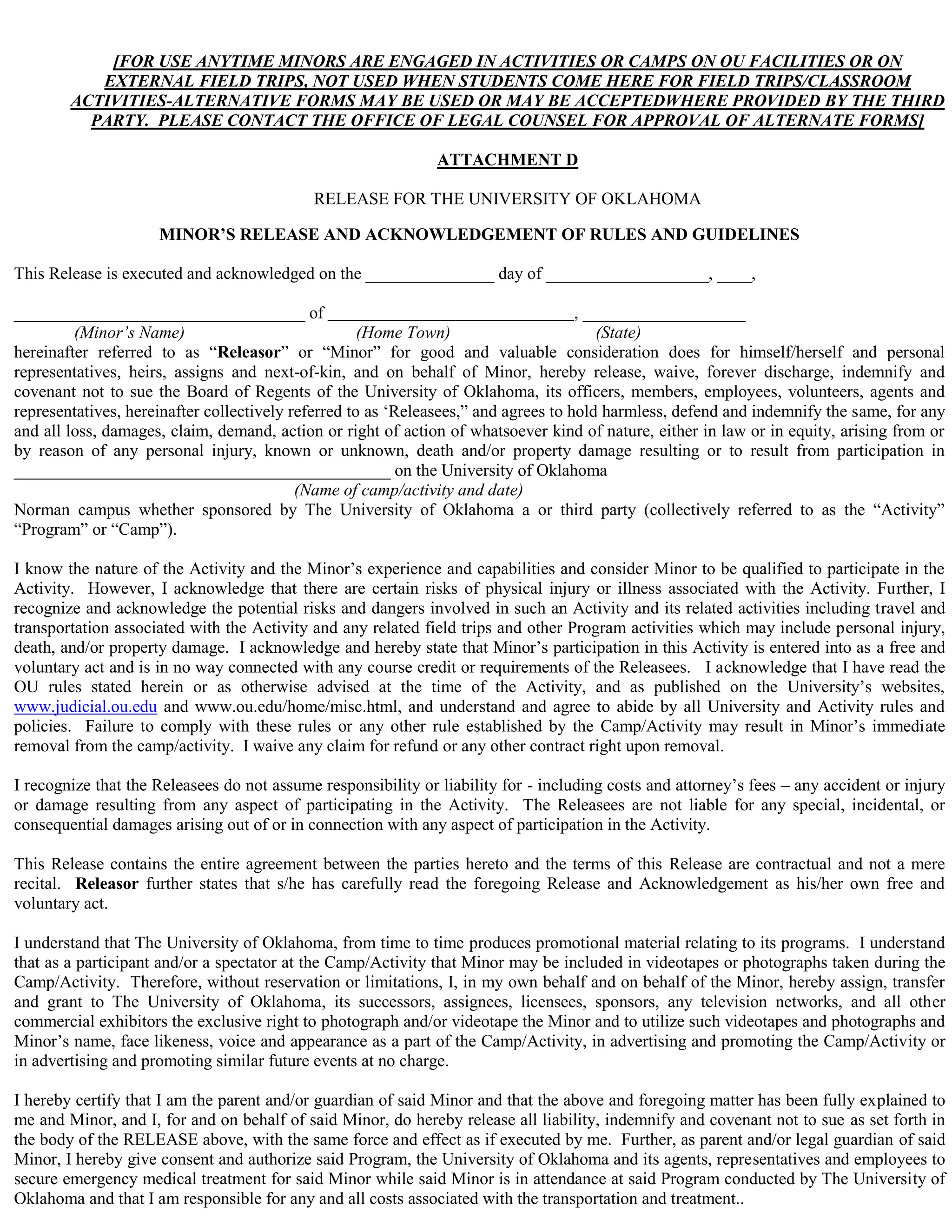 Hoopfest waiver form | DOCX