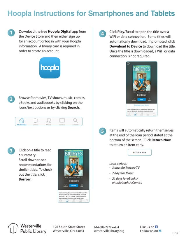Hoopla for Libraries: Instructions for Your Computer or Device | PDF
