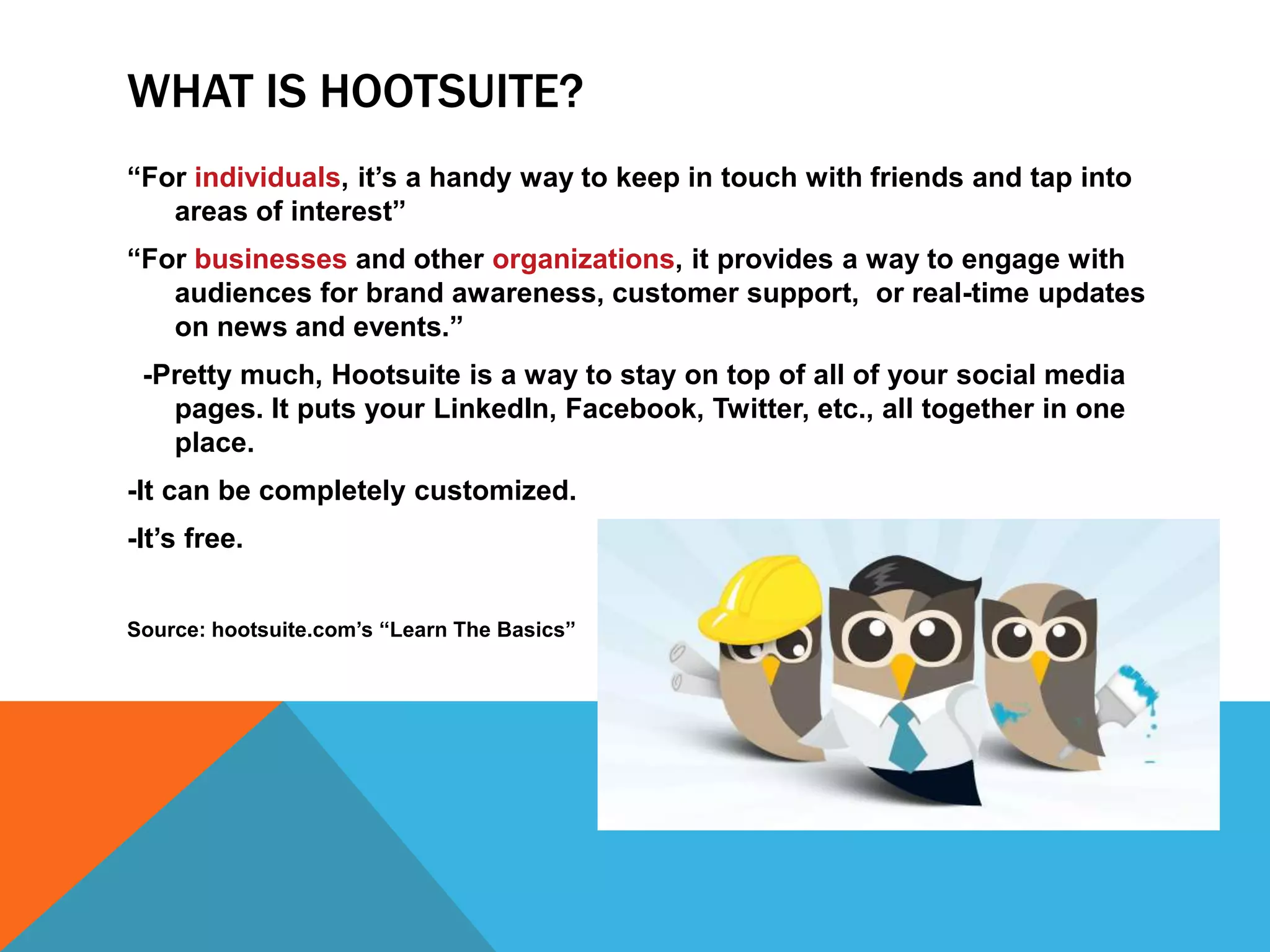 Hootsuite platform presentation | PPTX