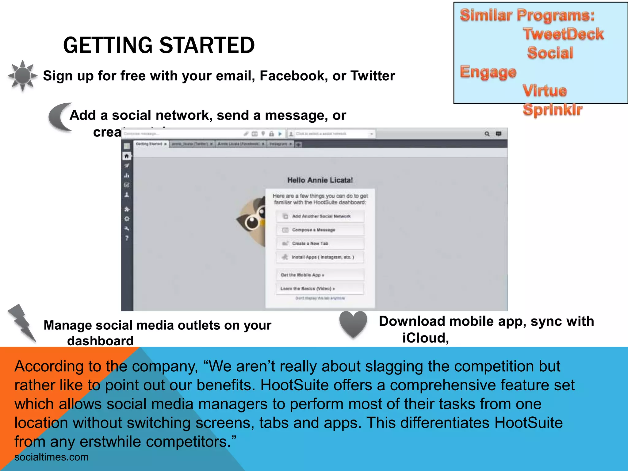 Hootsuite platform presentation | PPTX
