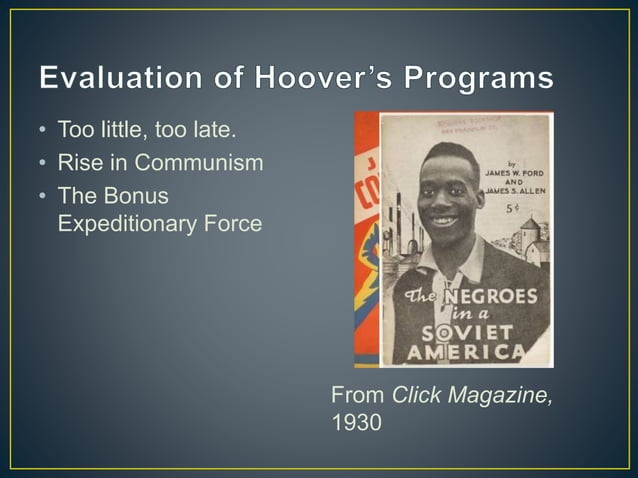 Hoover and the depression | PPT