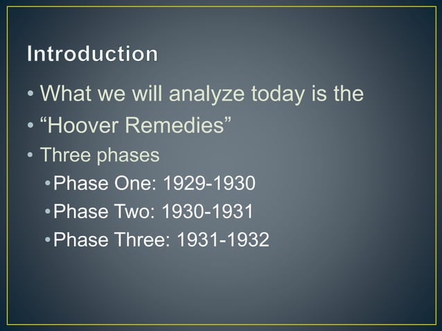 Hoover and the depression | PPT