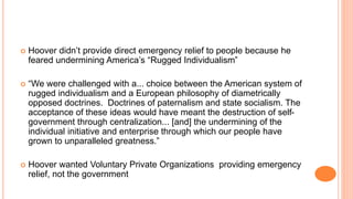 Hoover Policies throughout the Great Depression | PPTX