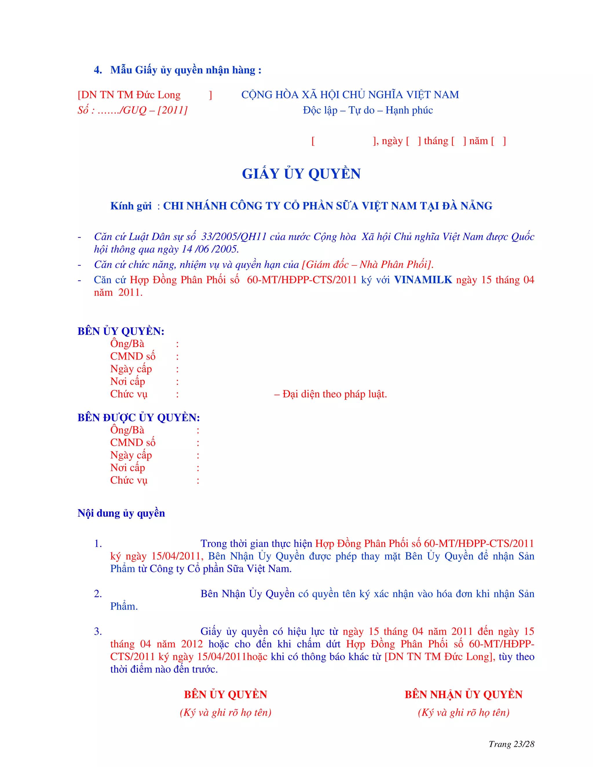 Hop Dong Vinamilk | PDF