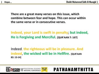 Hope in Islam-power point for MSM PRPFCON -PATHANAMTHITTA | PPTX