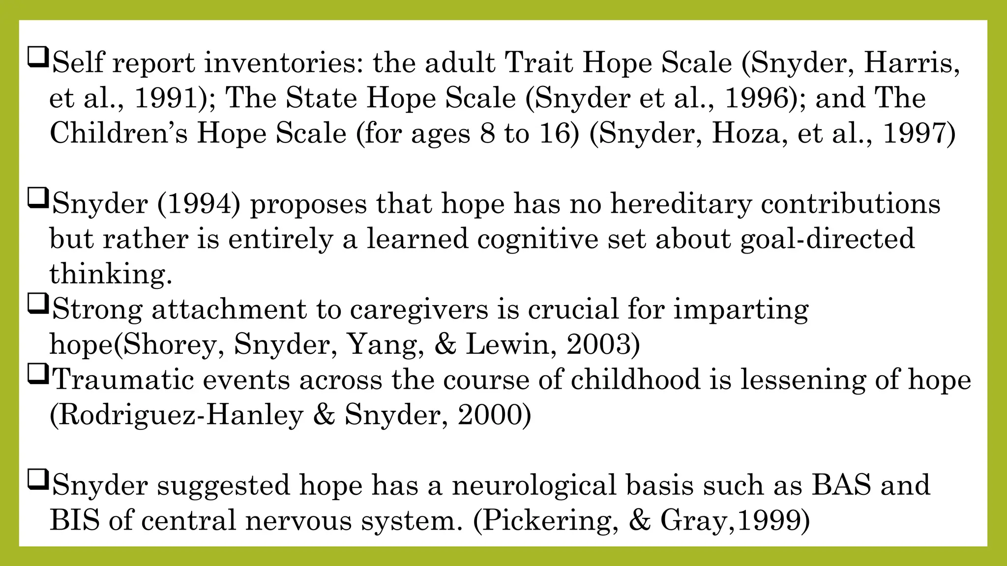 hope a positive cognitive state and quality | PPTX