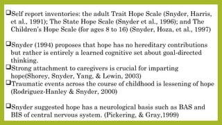 hope a positive cognitive state and quality | PPTX