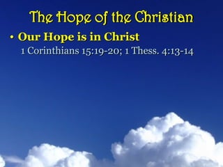 Hope and Our Need of the God who is .ppt