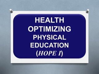 HOPE1 LESSON 1 | PPT