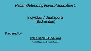 Badminton Demonstartion Teaching Physical Education | PPTX