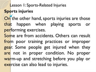 Physical Education Grade 11-Q2 Sports Related Injury.pptx