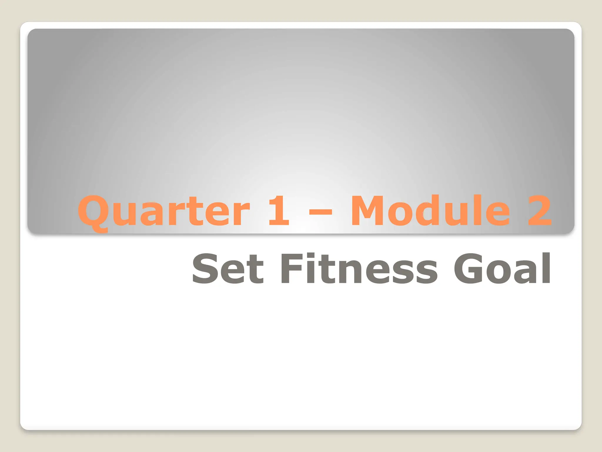 Health Optimzing Physical Education 1 FITT Principle | PPTX