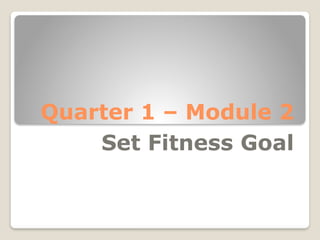 Health Optimzing Physical Education 1 FITT Principle | PPTX