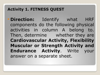 Health Optimzing Physical Education 1 FITT Principle | PPTX