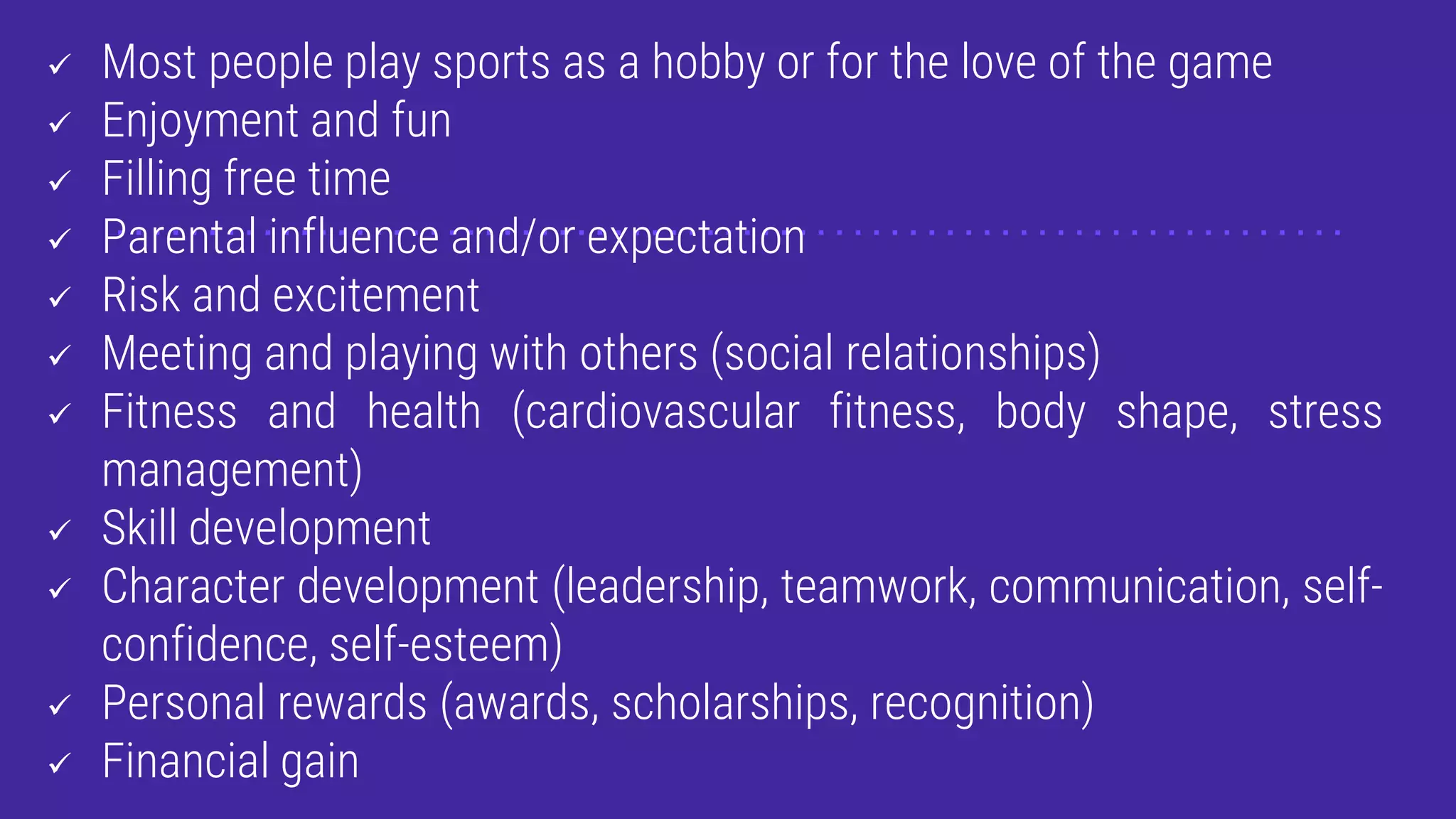 The Continuum of Physical Activity and Sport | PPTX