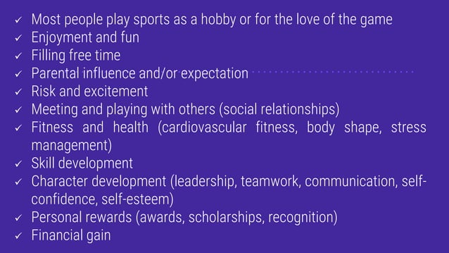 The Continuum of Physical Activity and Sport | PPTX