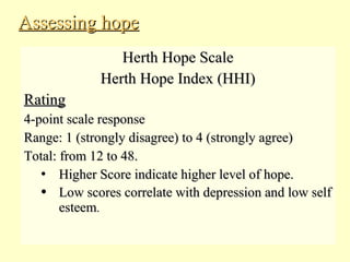Hope and mental health nursing | PPT