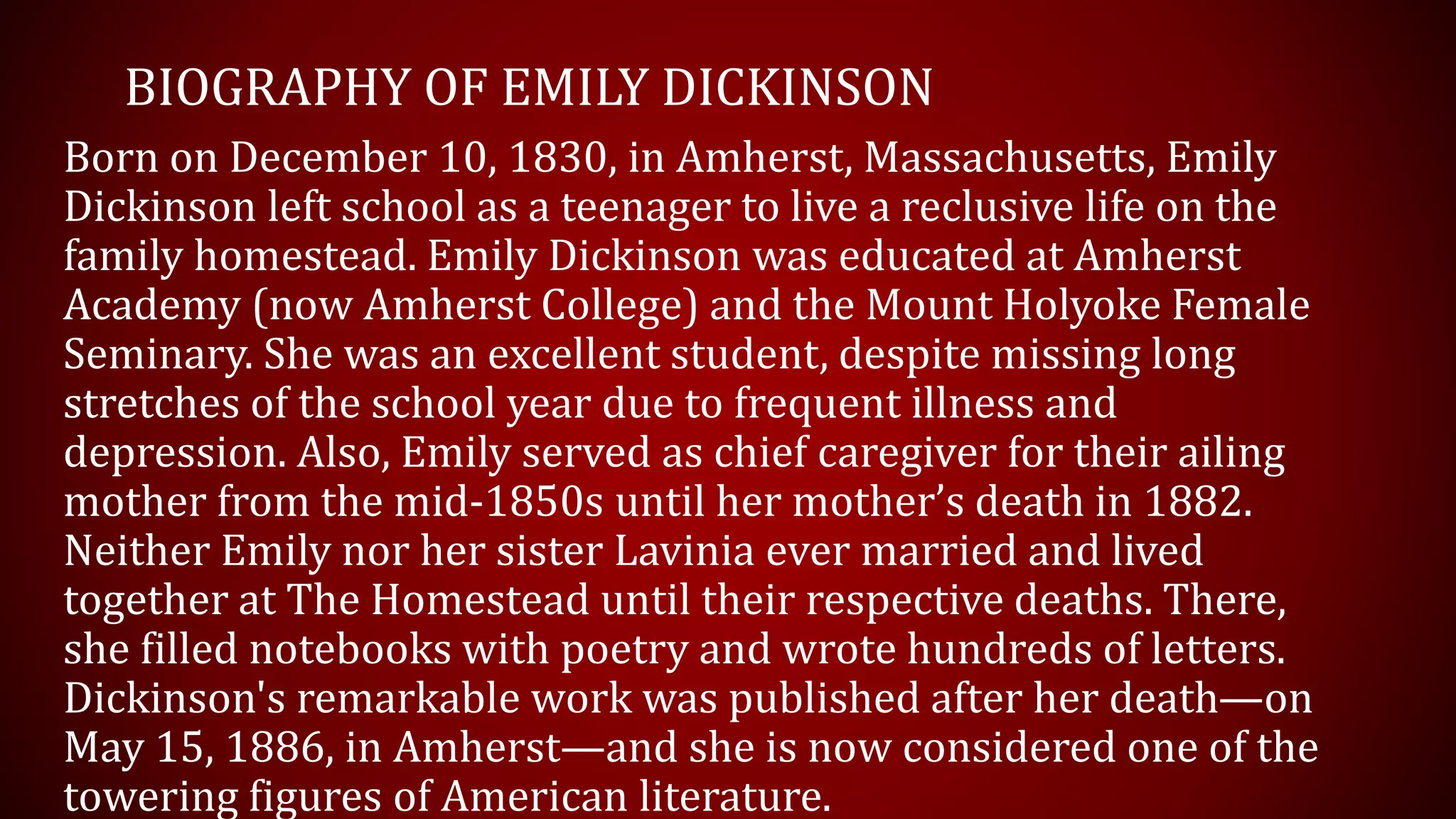 Hope – Emily Dickinson | PPT