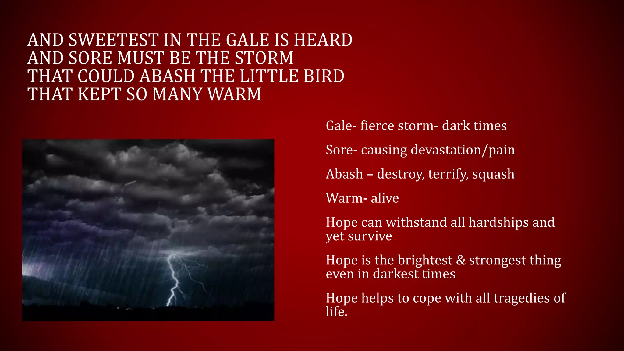 Hope – Emily Dickinson | PPTX