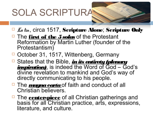 Hope in the word sola scriptura | PPT