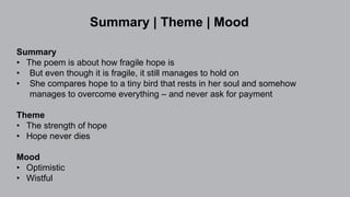 Hope is a thing with feathers Analysis.pptx