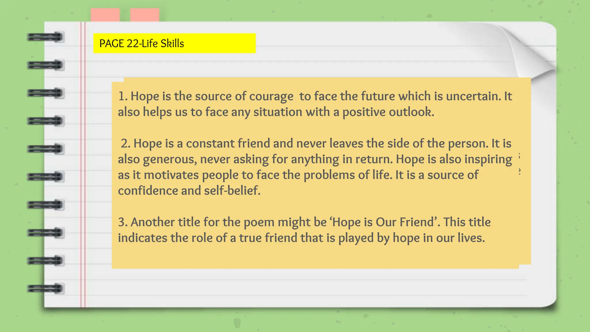 Hope is the Thing with Feathers class 7th | PPTX