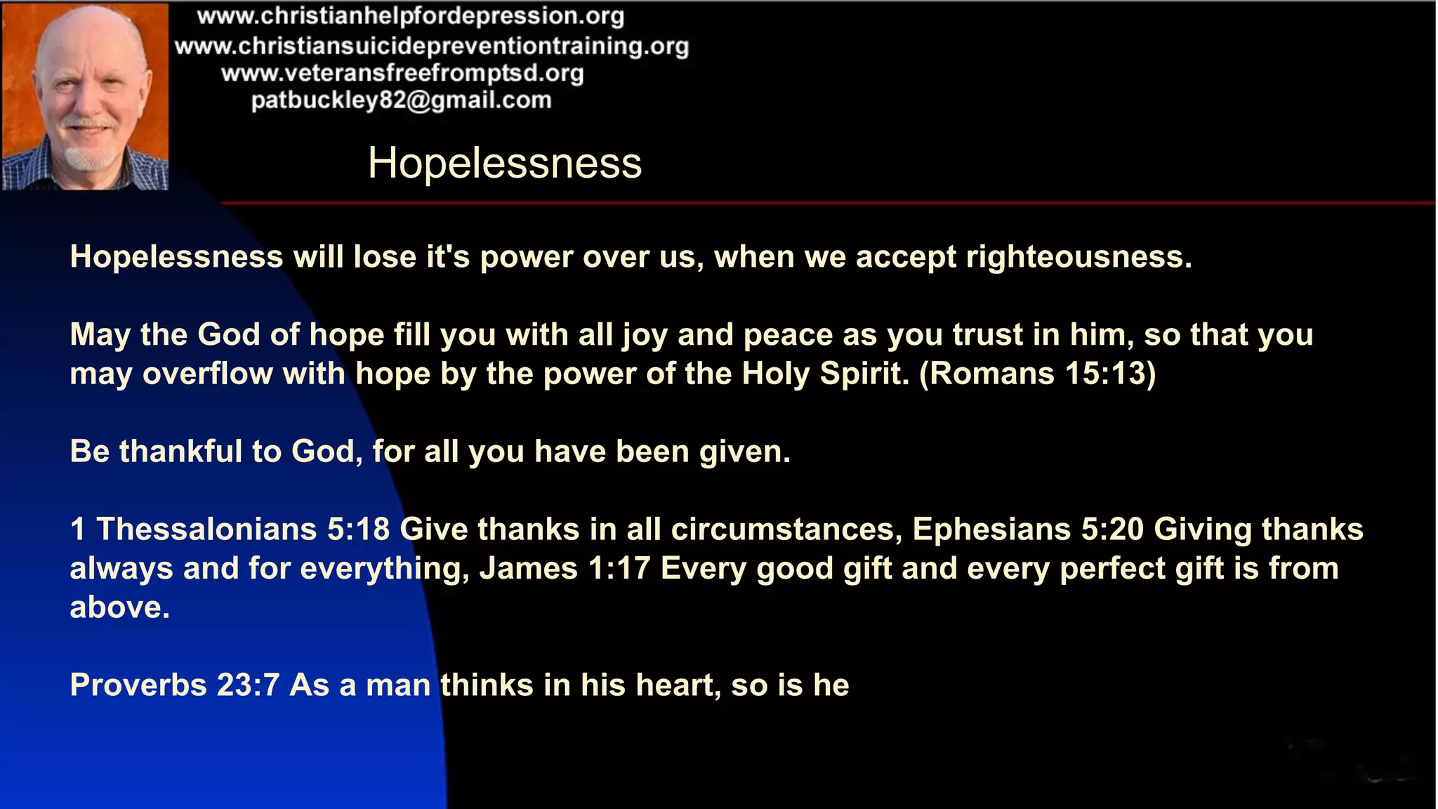 Christian Depression and Hopelessness | PDF