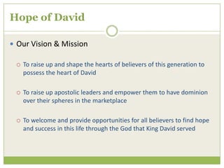 Hope of david outline | PPSX