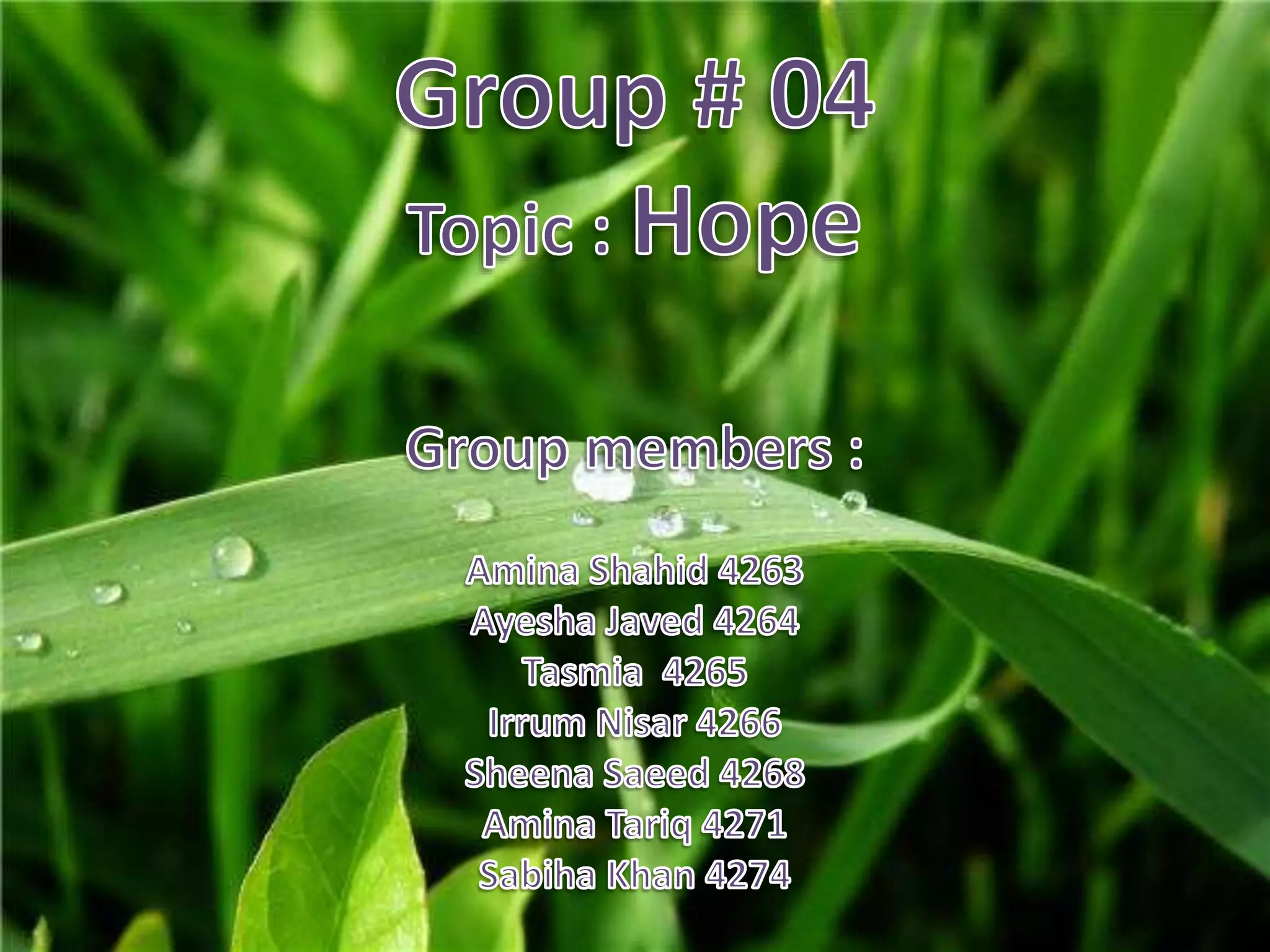 Hope Positive Psychology | PPTX