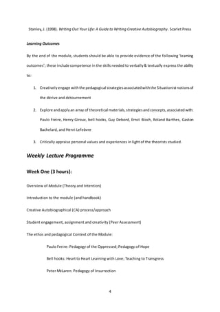 Hope utopia creativity draft module handbook1 | DOCX