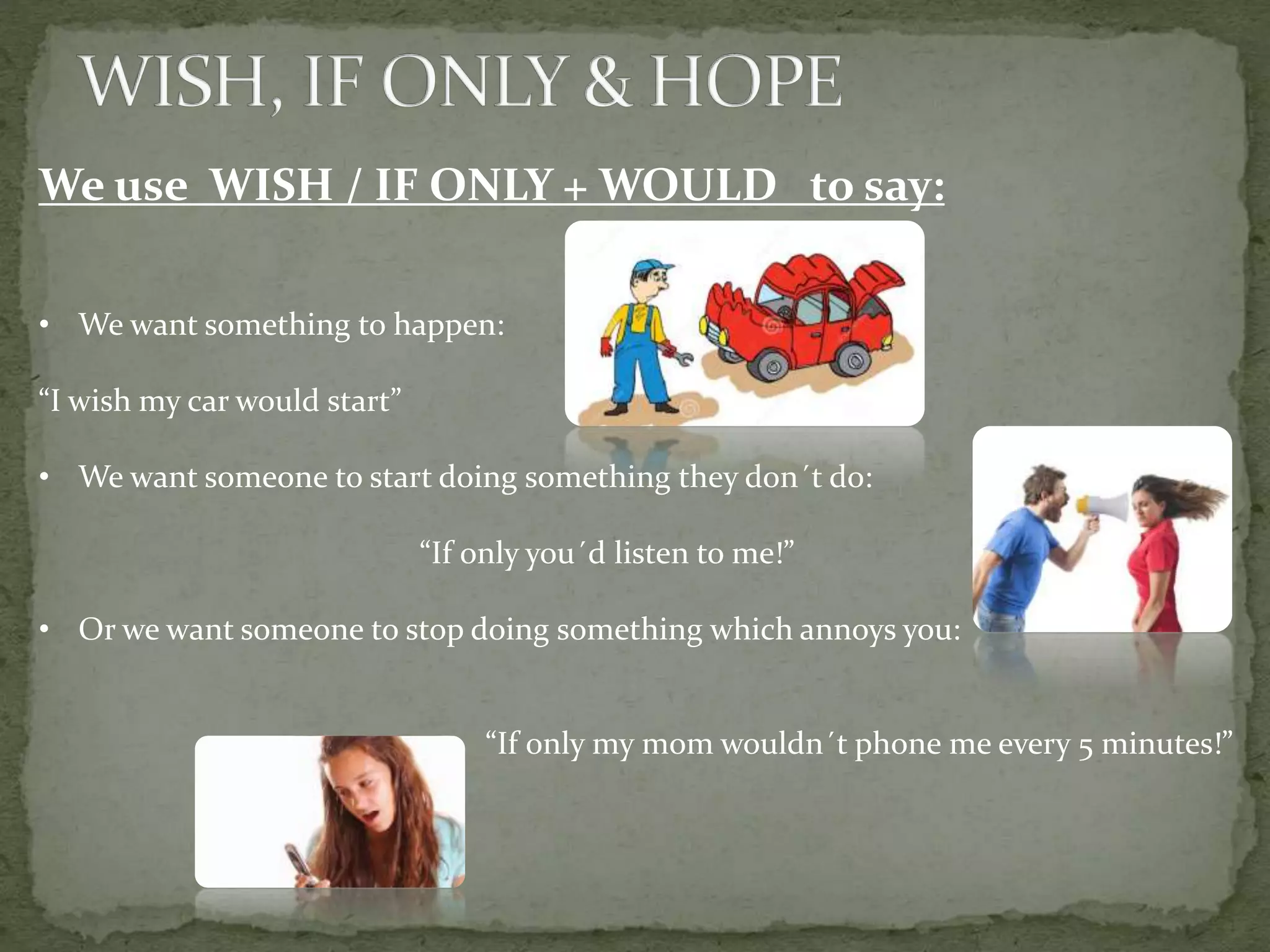 Hope wish and if only | PPTX