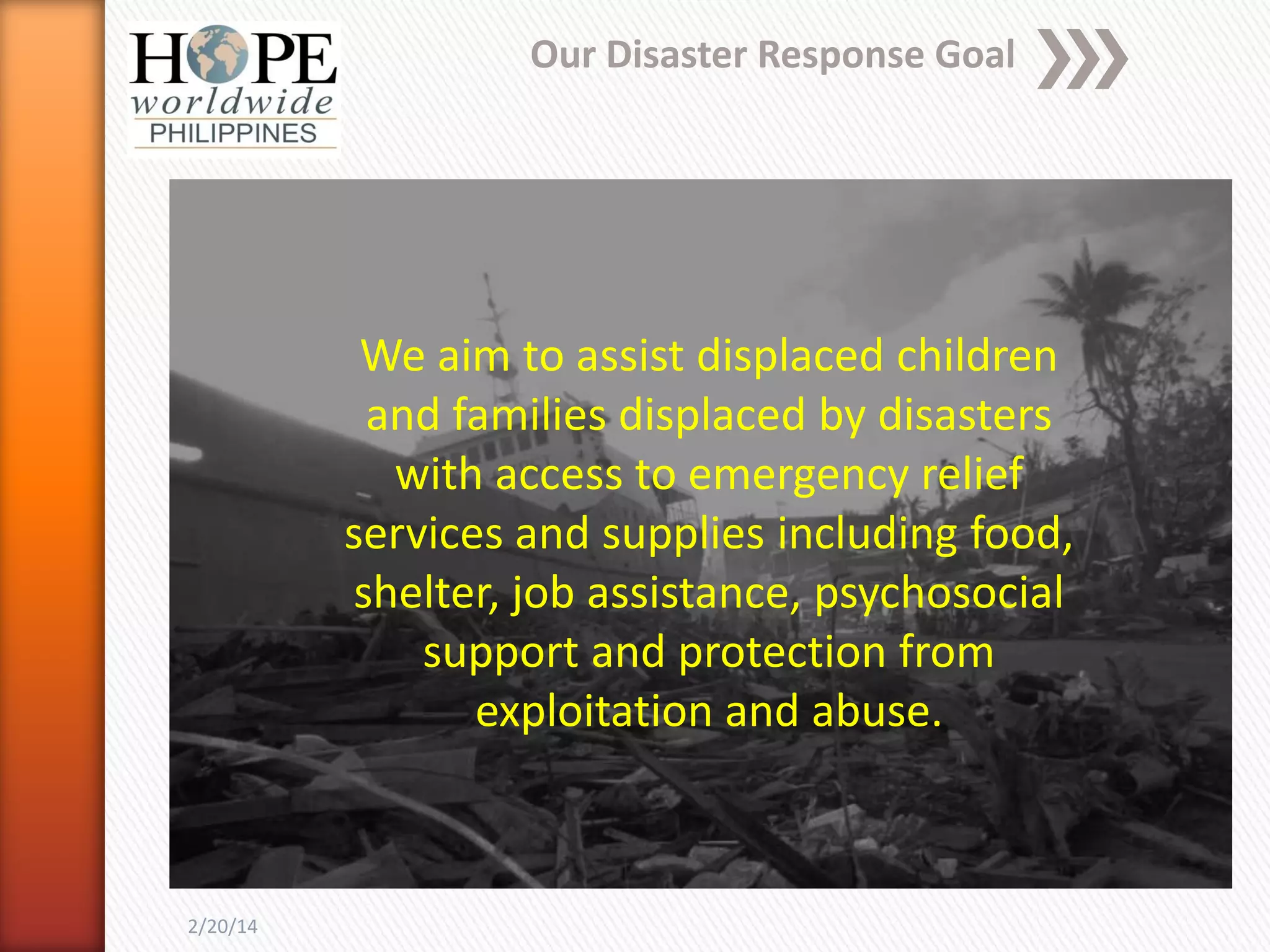 HOPEww Philippines Response to Typhoon Haiyan Survivors | PPTX