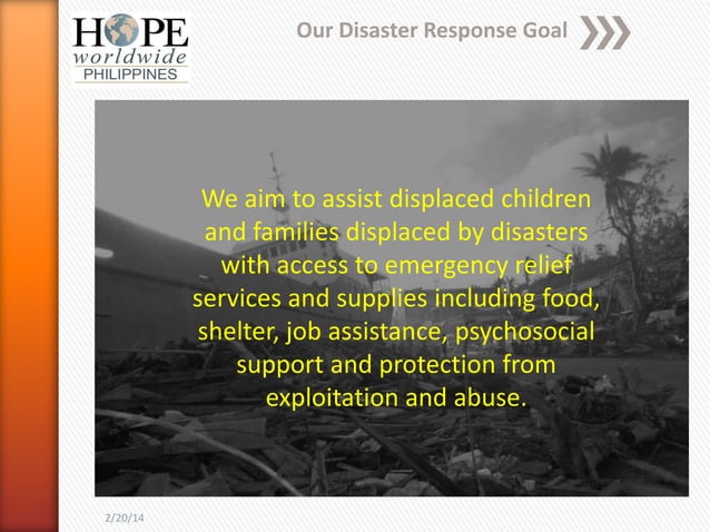 HOPEww Philippines Response to Typhoon Haiyan Survivors | PPTX
