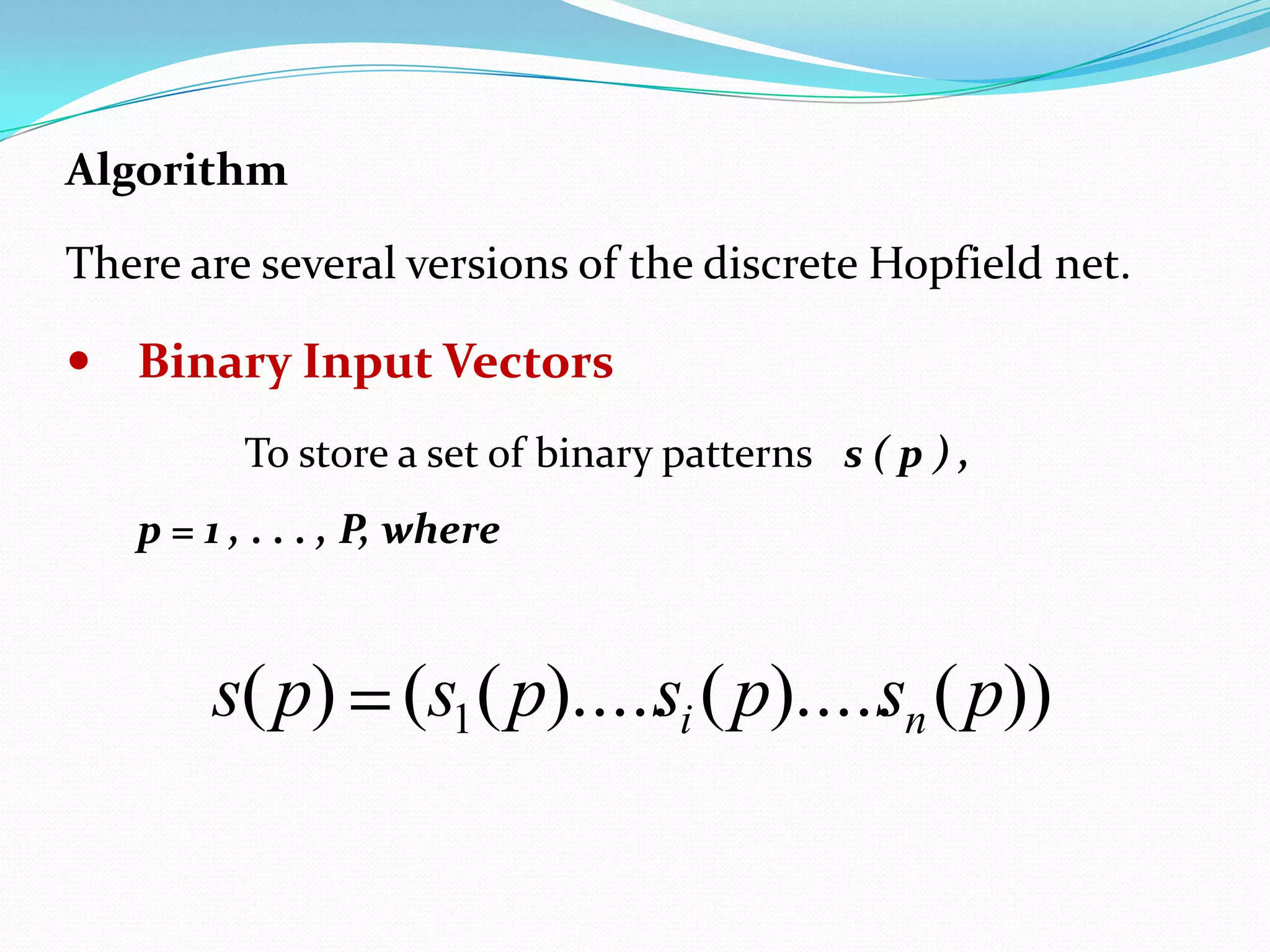 Hopfield Networks | PPTX