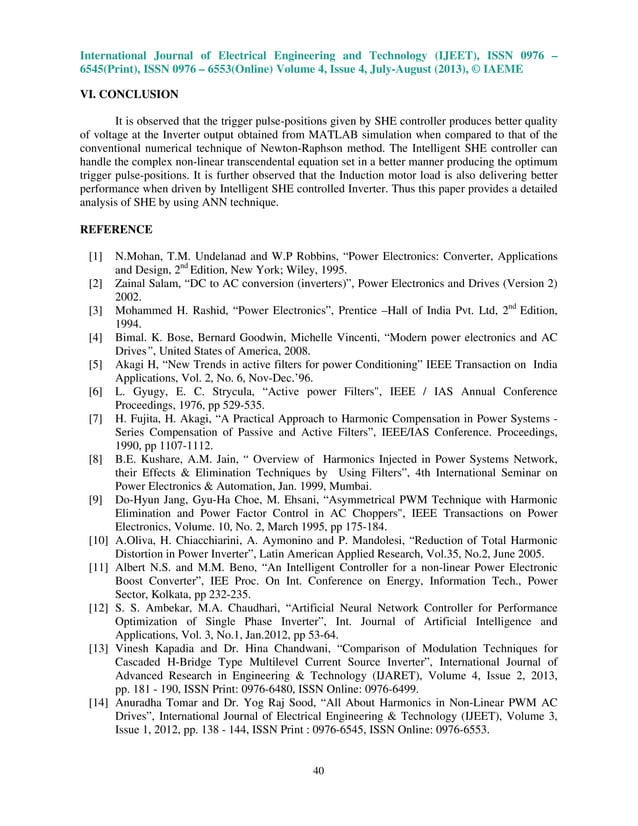 Hopfield neural network based selective harmonic elimination for h bridge | PDF