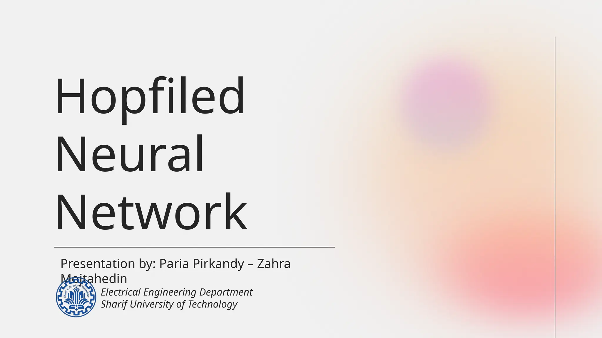 Hopfield Neural Network | PPT