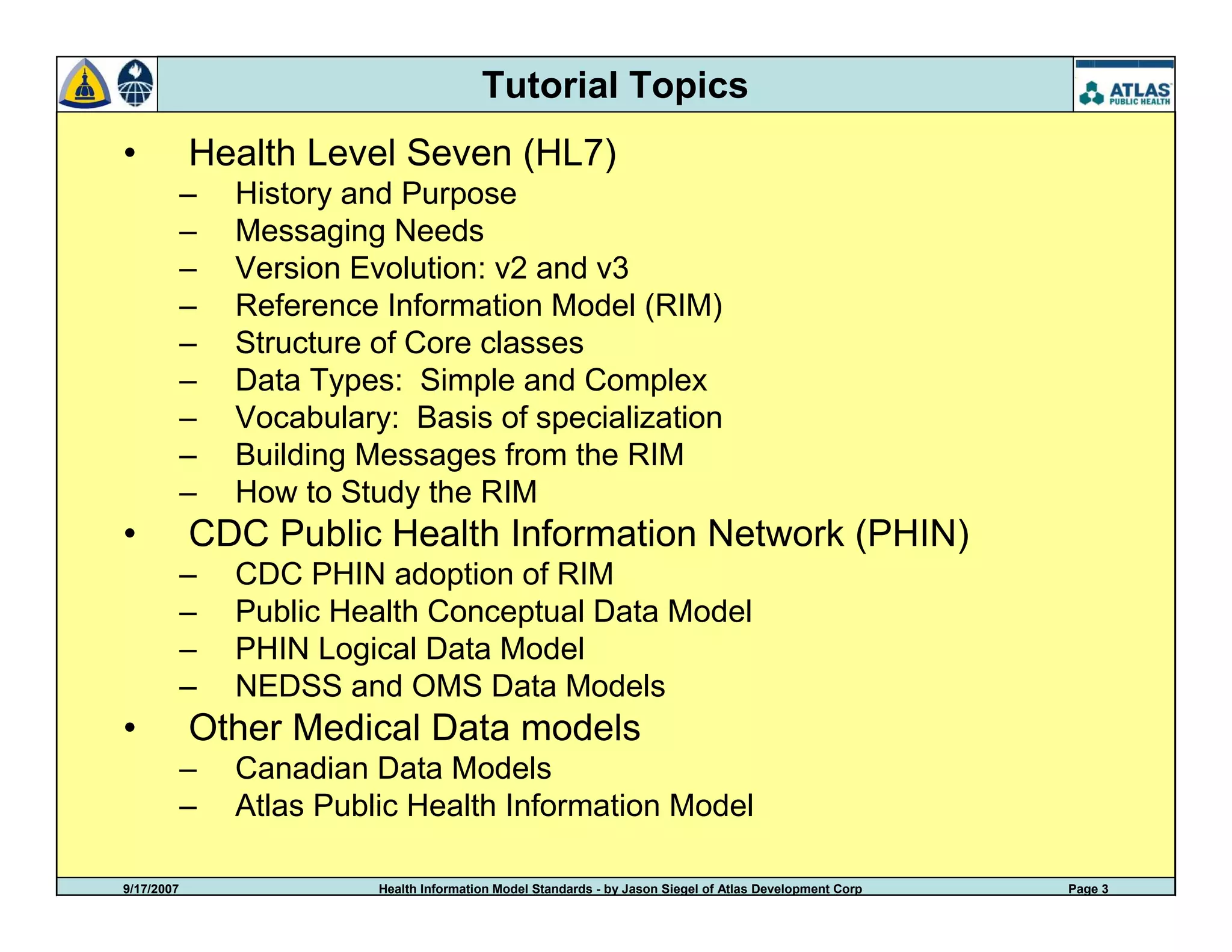 Public Health Information Model Standards | PDF
