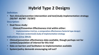 Innovative Study Designs for Implementation Research | PPTX