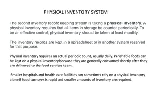 inventory control of foods | PPTX