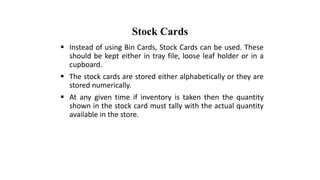 inventory control of foods | PPTX