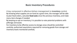 inventory control of foods | PPTX