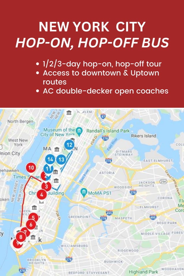 Discover New York: Hop-On, Hop-Off Bus Guide Map | PDF