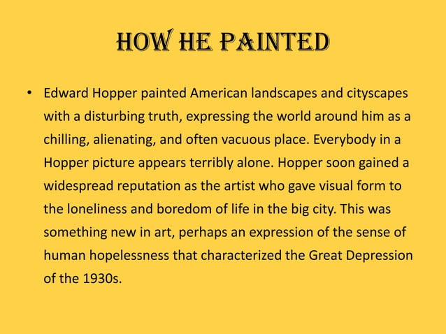 Hopper exhibition | PPTX