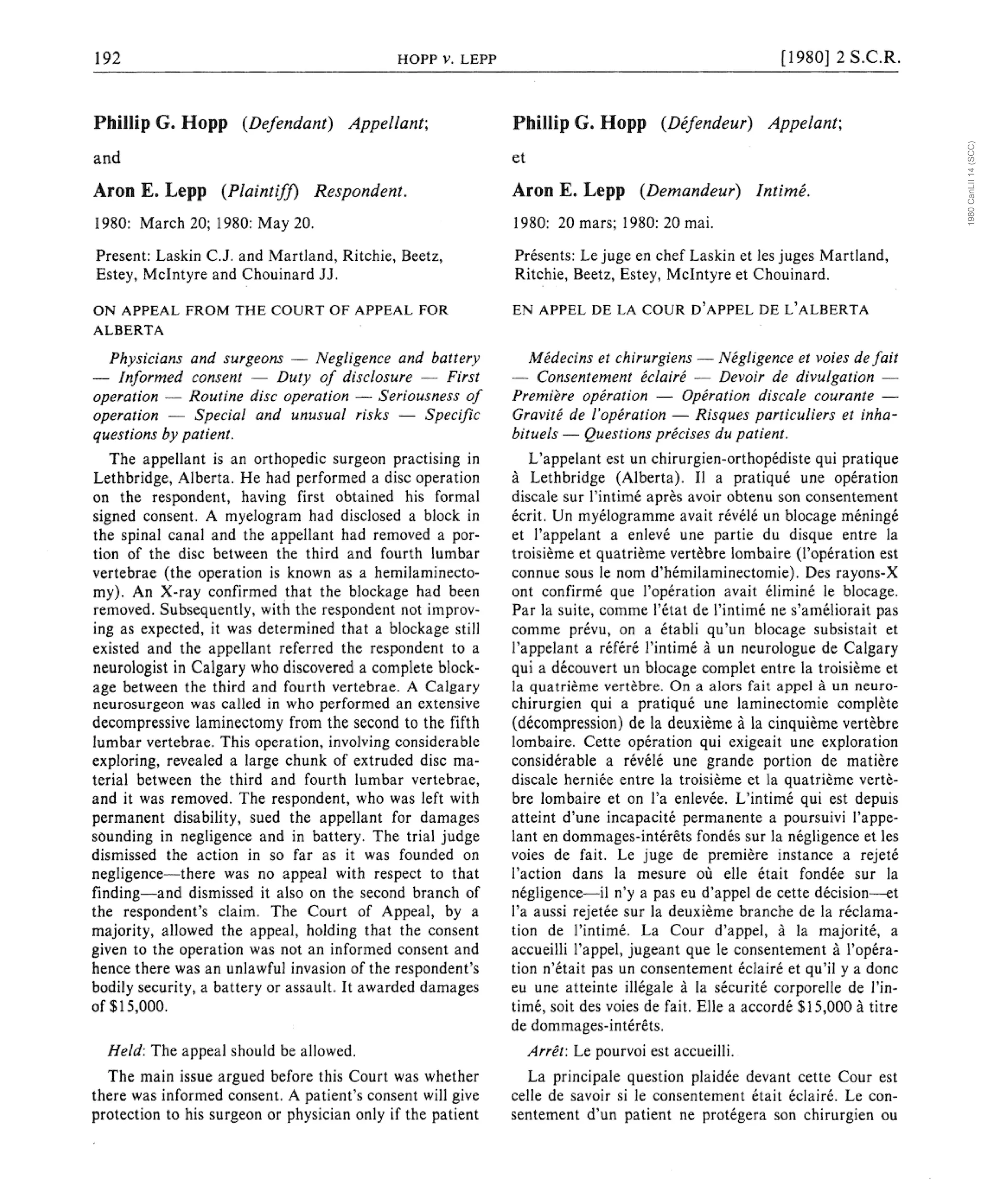Hopp versus lepp 1980 05-20 report 2 scr 192 v2 | PDF