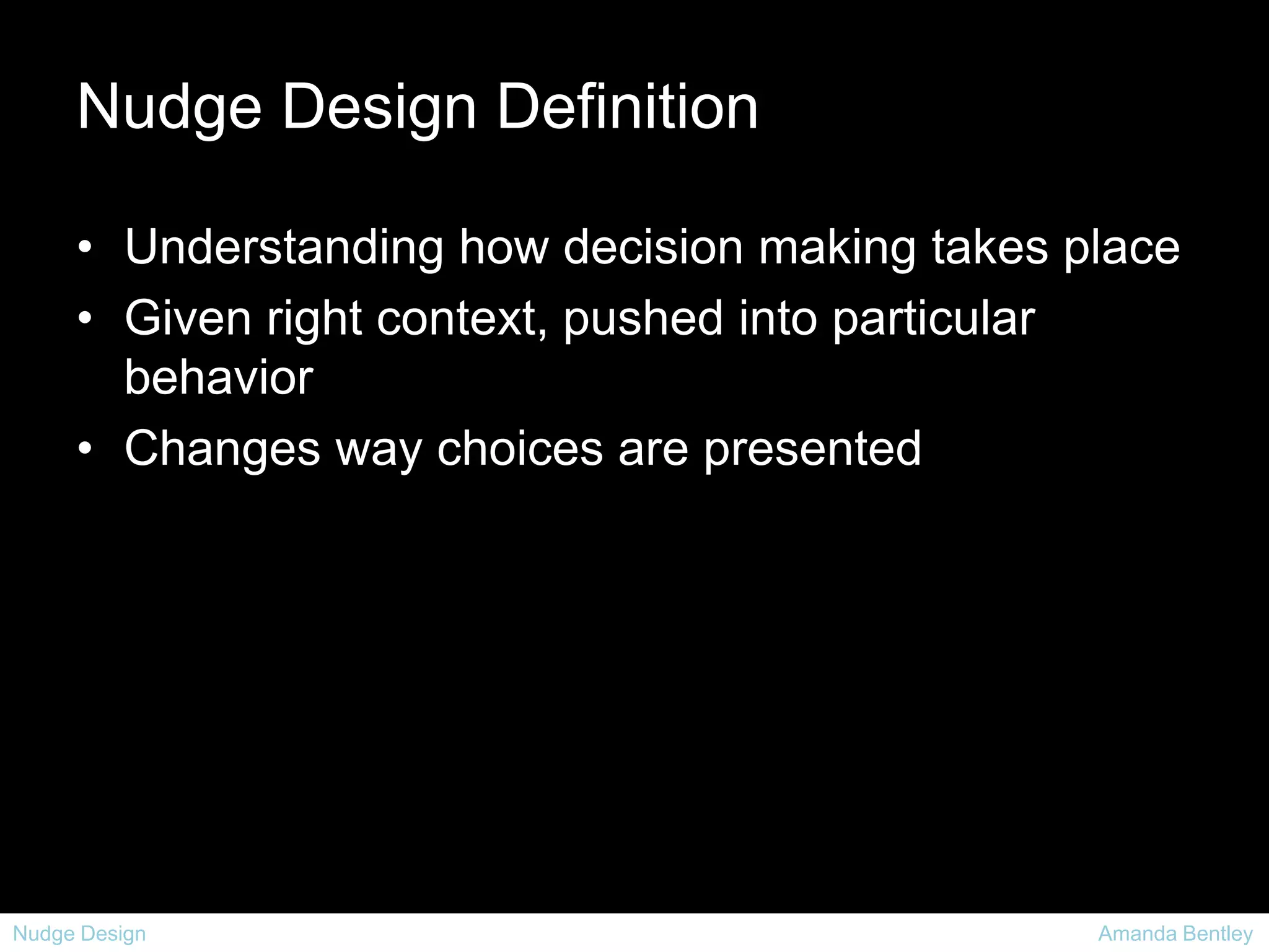 Nudge Design Presentation | PPTX