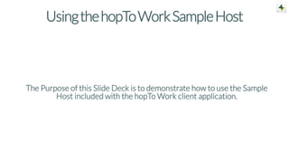 hopTo Work Step by Step Test Drive | PDF