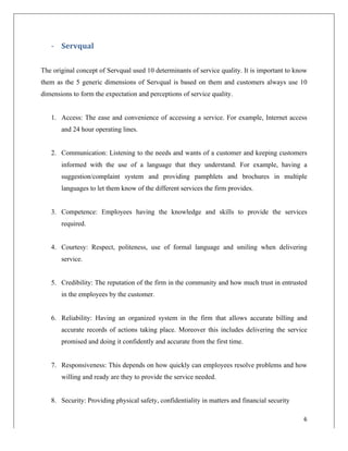 HOQ and SERVQUAL | PDF