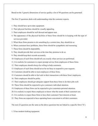 HOQ and SERVQUAL | PDF